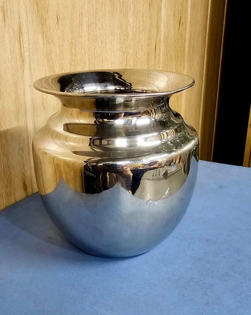 Beeru Glossy Stainless Steel Heavy Designer Lota 1 L (Silver) , Madhu ...
